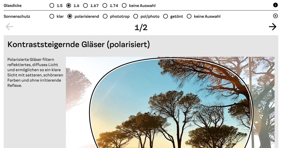 RRR – Lens selection advice tool